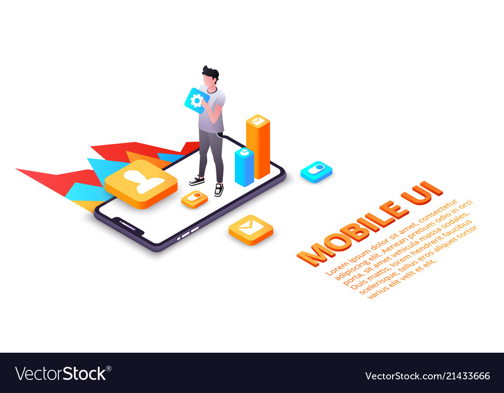 Mobile phone user interface Royalty Free Vector Image