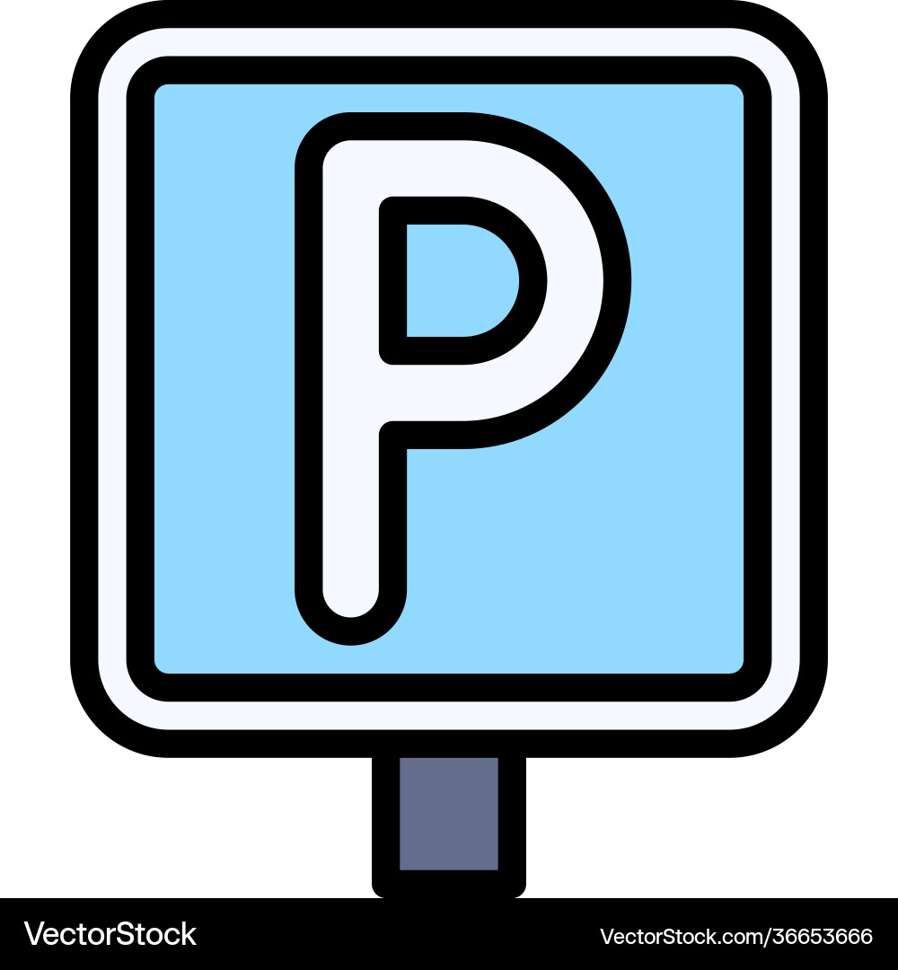 Parking sign icon lot related Royalty Free Vector Image