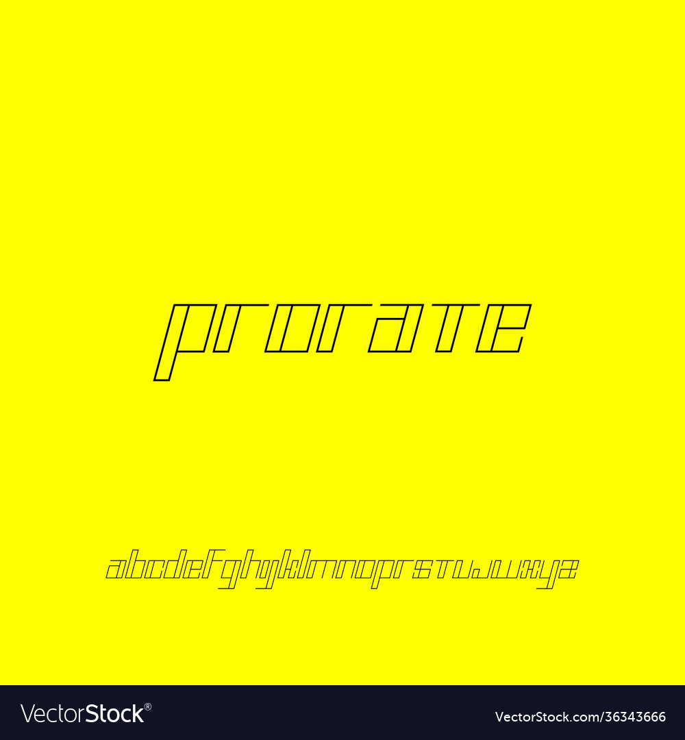 Prorate font display manalagifonts Royalty Free Vector Image
