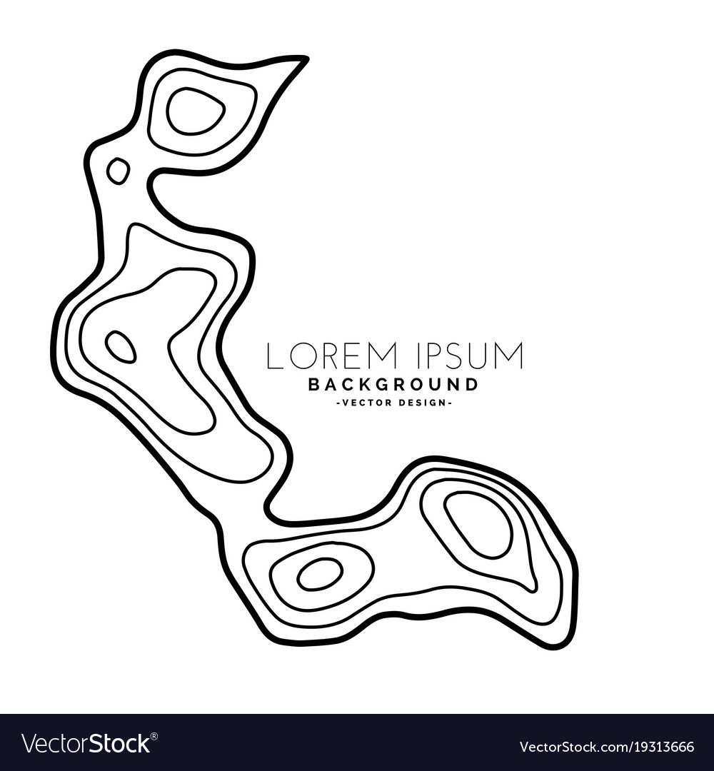 Topographic map contour elevation background Vector Image