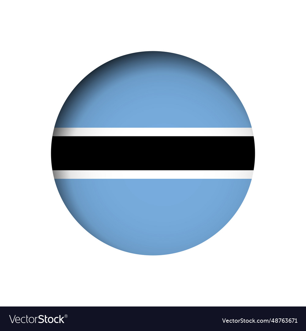 Circle flag of botswana Royalty Free Vector Image