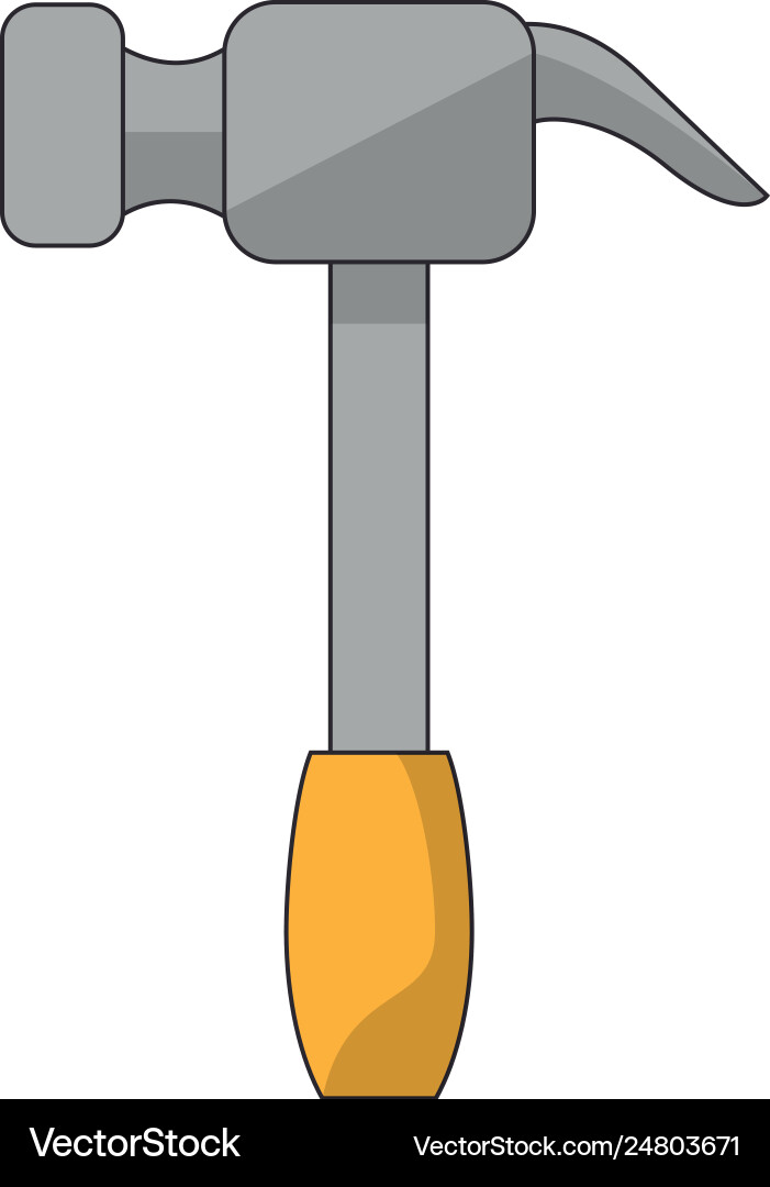 Hammer construction tool Royalty Free Vector Image