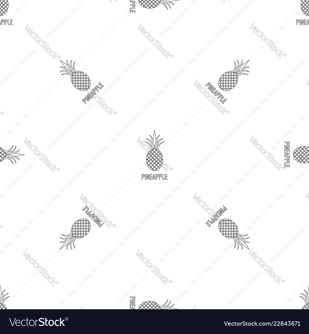 Pineapple pattern seamless Royalty Free Vector Image