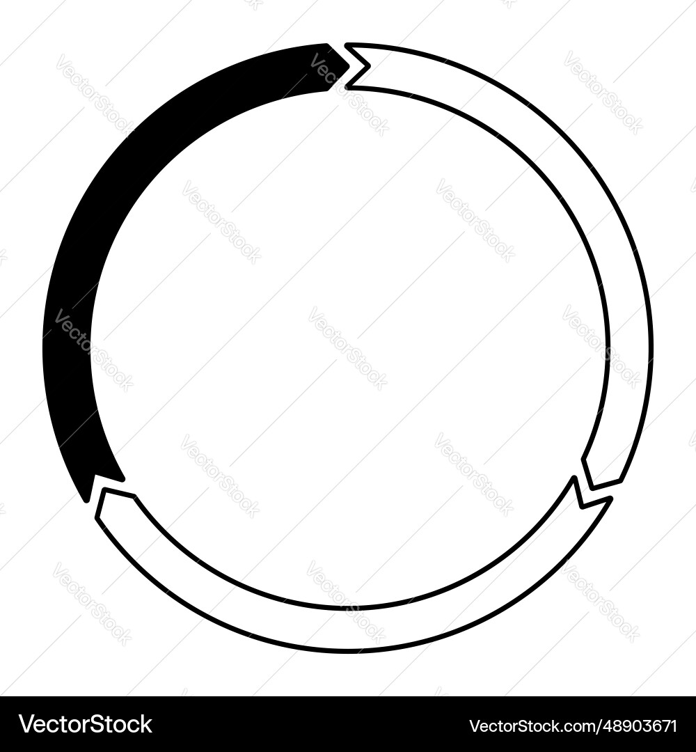 Rotating arrow icon symbol Royalty Free Vector Image