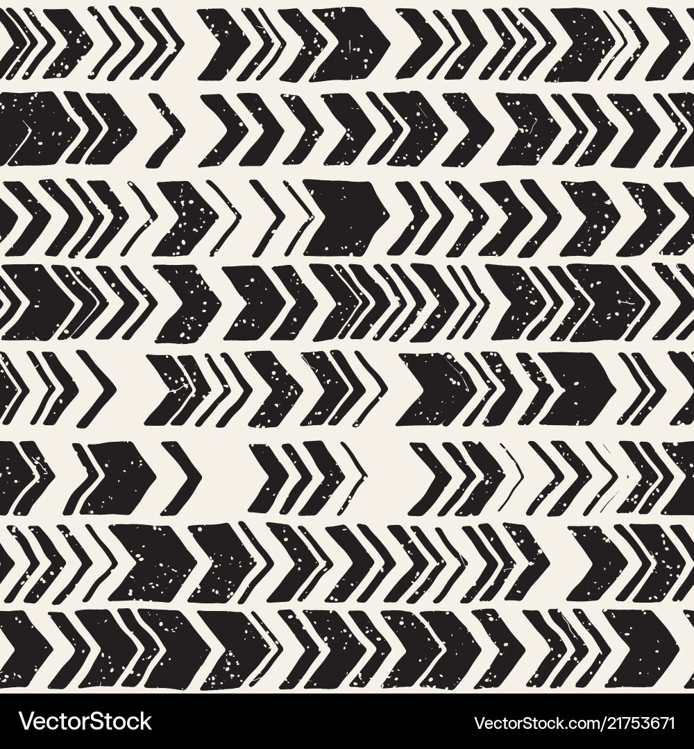 Seamless hand drawn style chevron pattern Vector Image