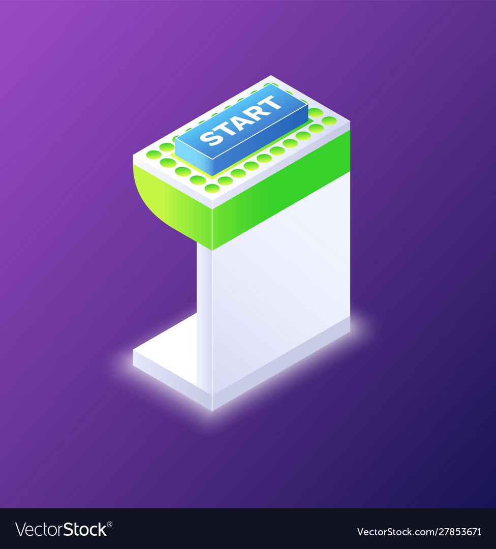 Smart technology button startup platform Vector Image