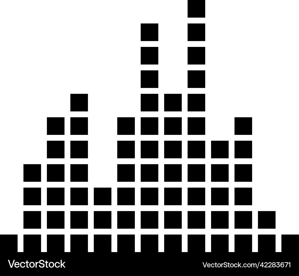 Sound beat symbol music equalizer audio wave Vector Image