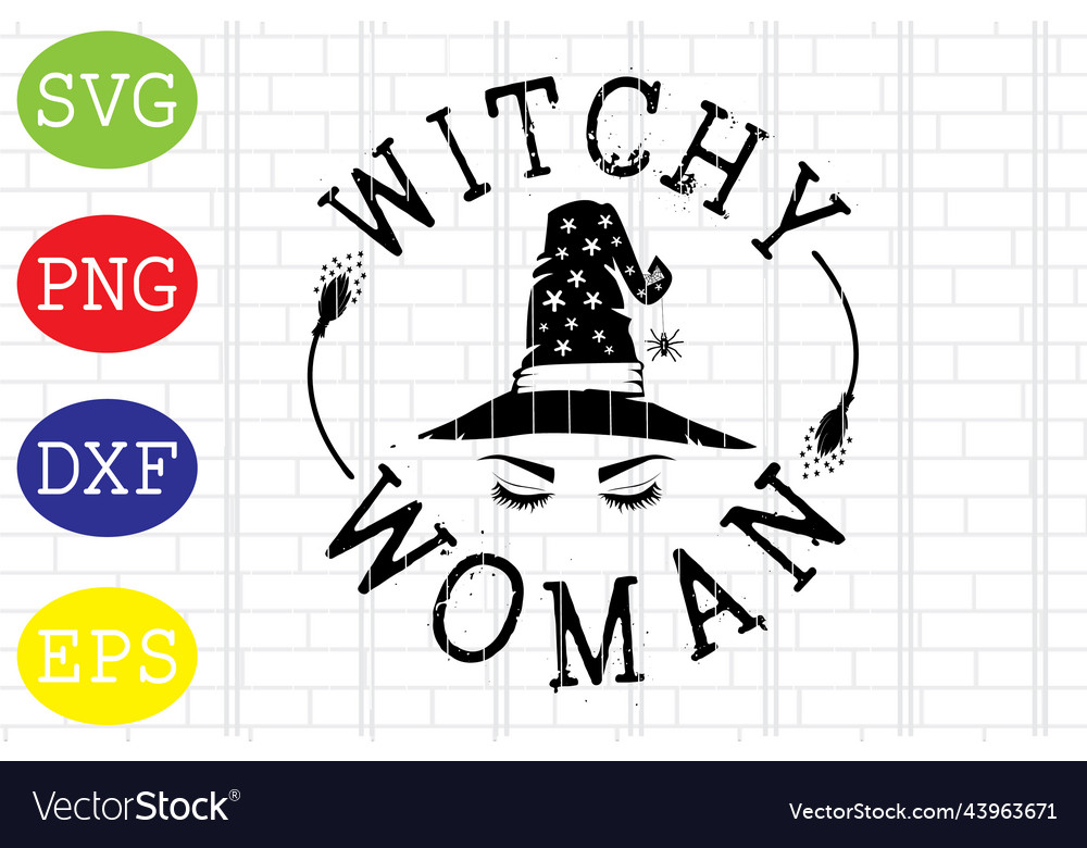 Witchy woman halloween truck happy Royalty Free Vector Image