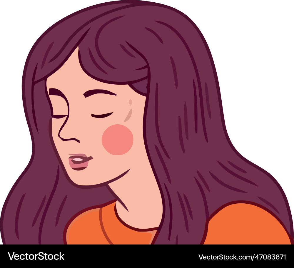 Young women symbolize love character Royalty Free Vector