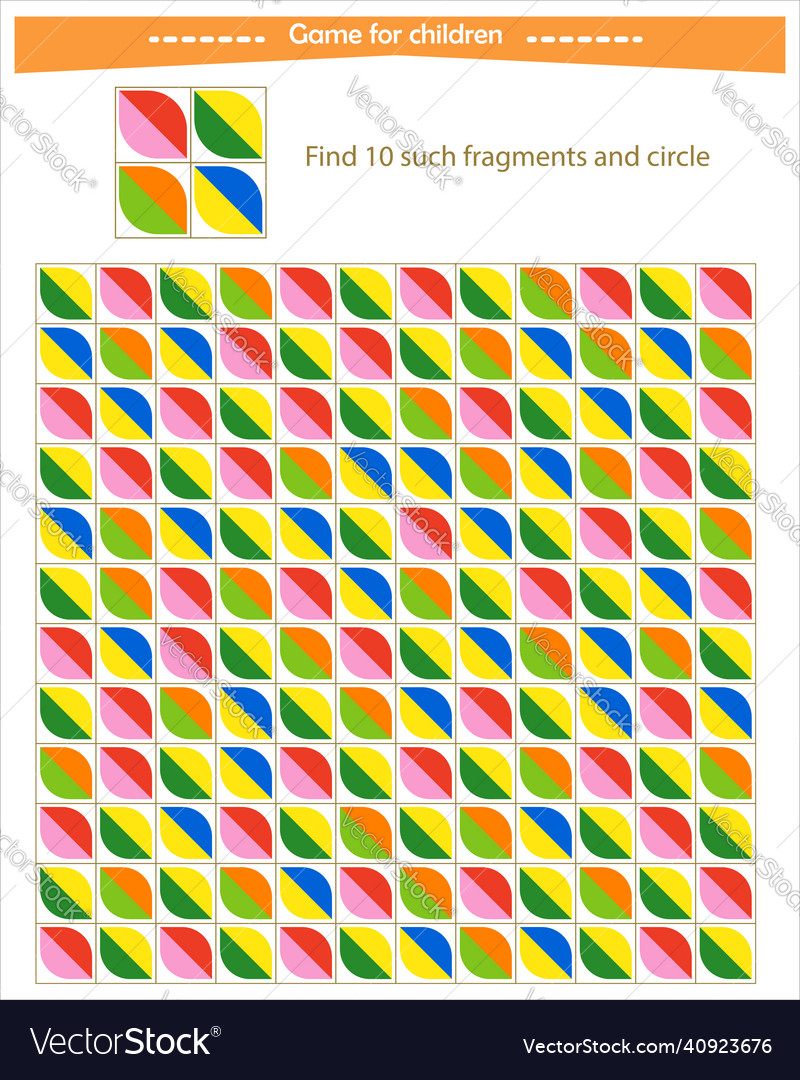 A game for children find the shapes shown Vector Image