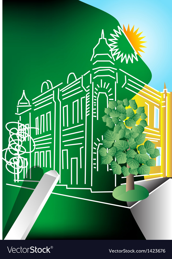 Architectural project Royalty Free Vector Image