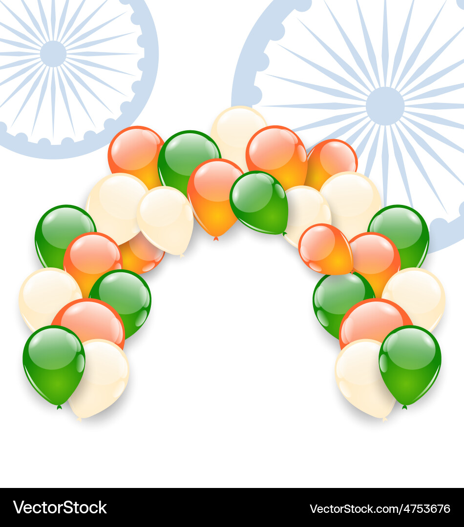 Balloons in National Tricolor Royalty Free Vector Image