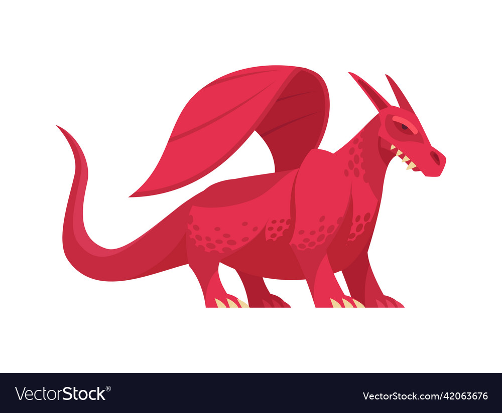 Dragon flat Royalty Free Vector Image - VectorStock