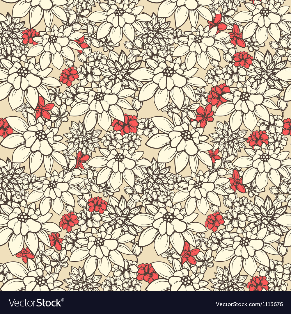 Floral seamless pattern Royalty Free Vector Image