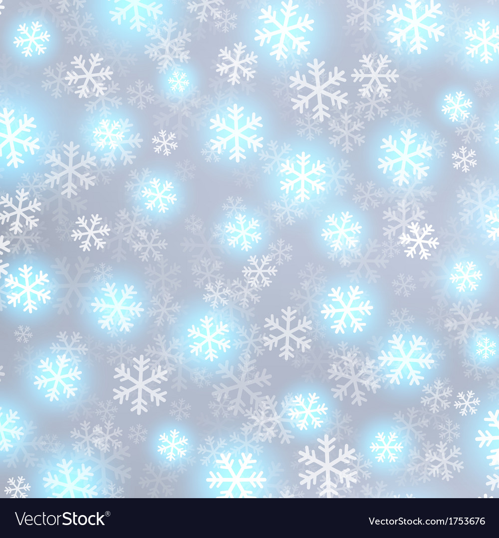 Glowing snow on grey background Royalty Free Vector Image