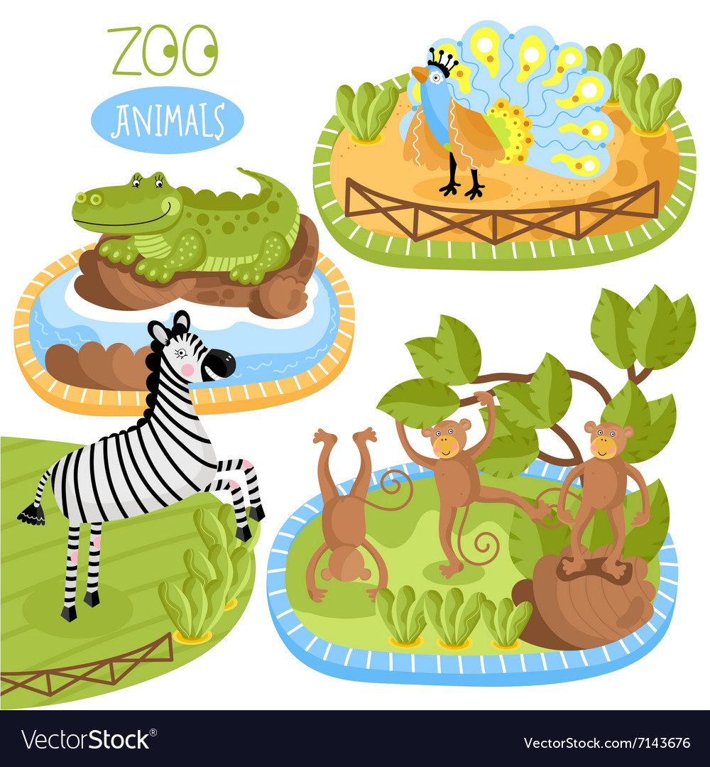 Set animals Royalty Free Vector Image - VectorStock