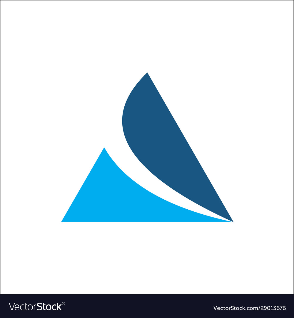 Triangle logo template Royalty Free Vector Image
