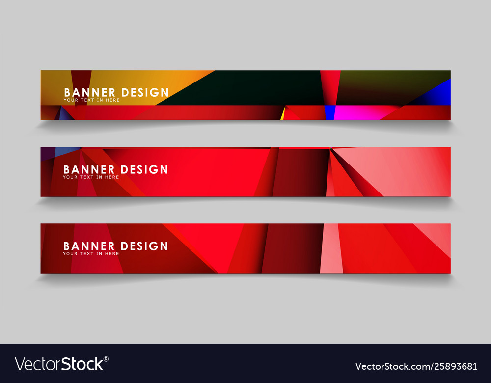 Abstract rectangular banners with colorful Vector Image