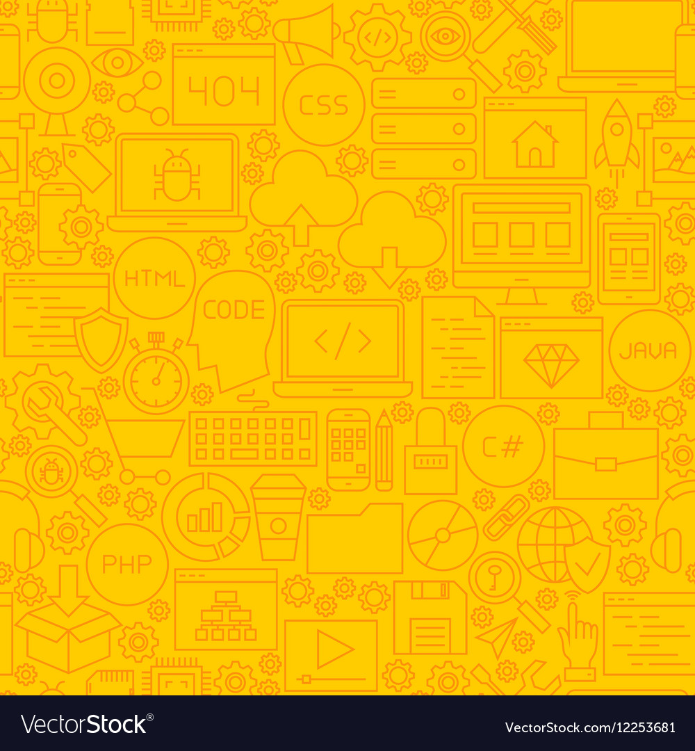 Coding Yellow Line Tile Pattern Royalty Free Vector Image