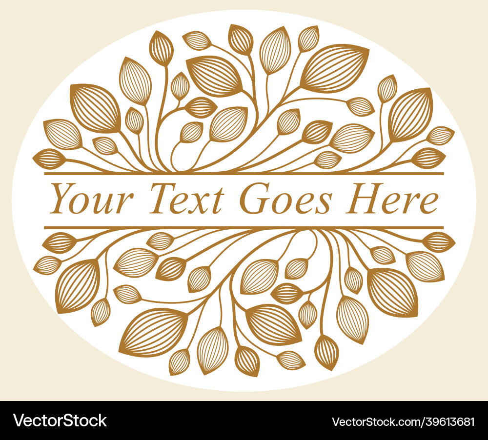 Floral design with leaves and branches isolated Vector Image
