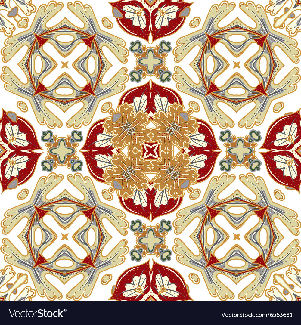 Gorgeous seamless patchwork pattern from colorful Vector Image