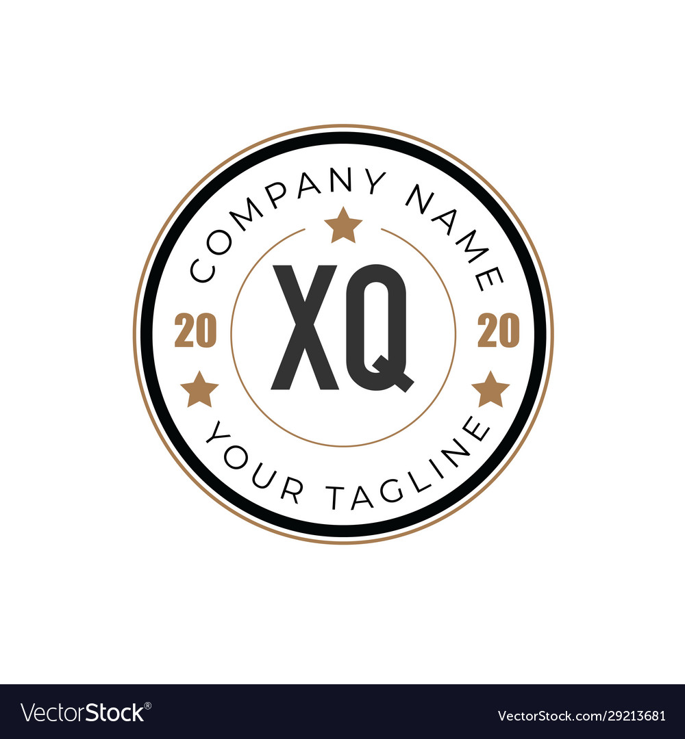 Initial letter xq elegance logo design template Vector Image