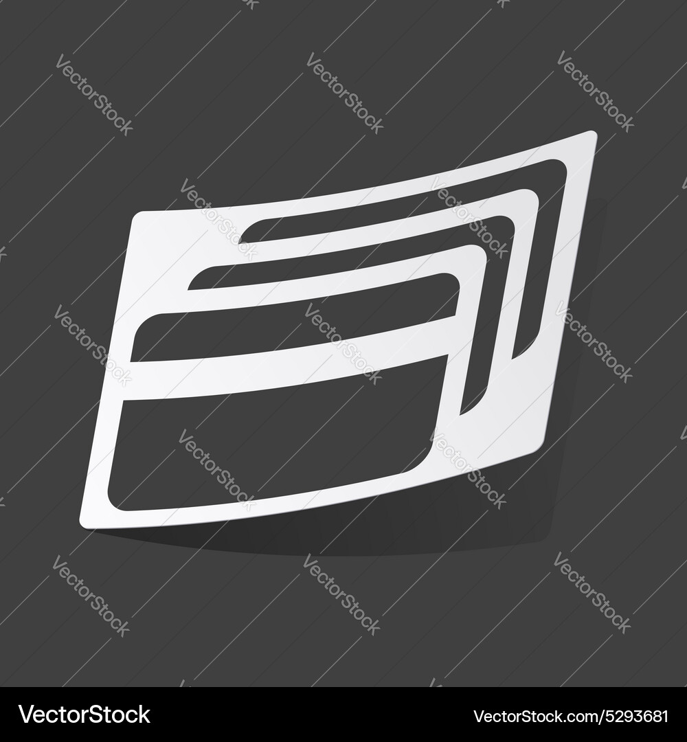 Monochrome credit card sticker Royalty Free Vector Image