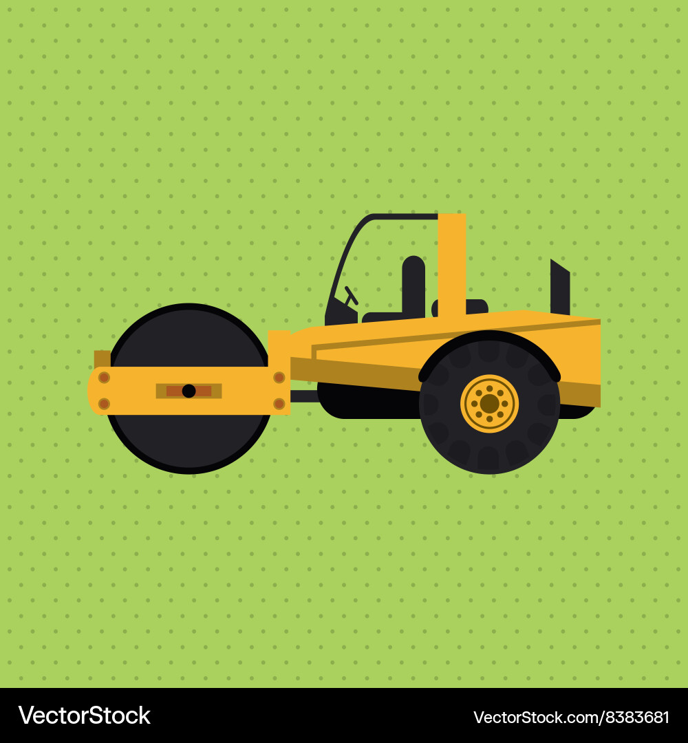 Road roller graphic design editable Royalty Free Vector
