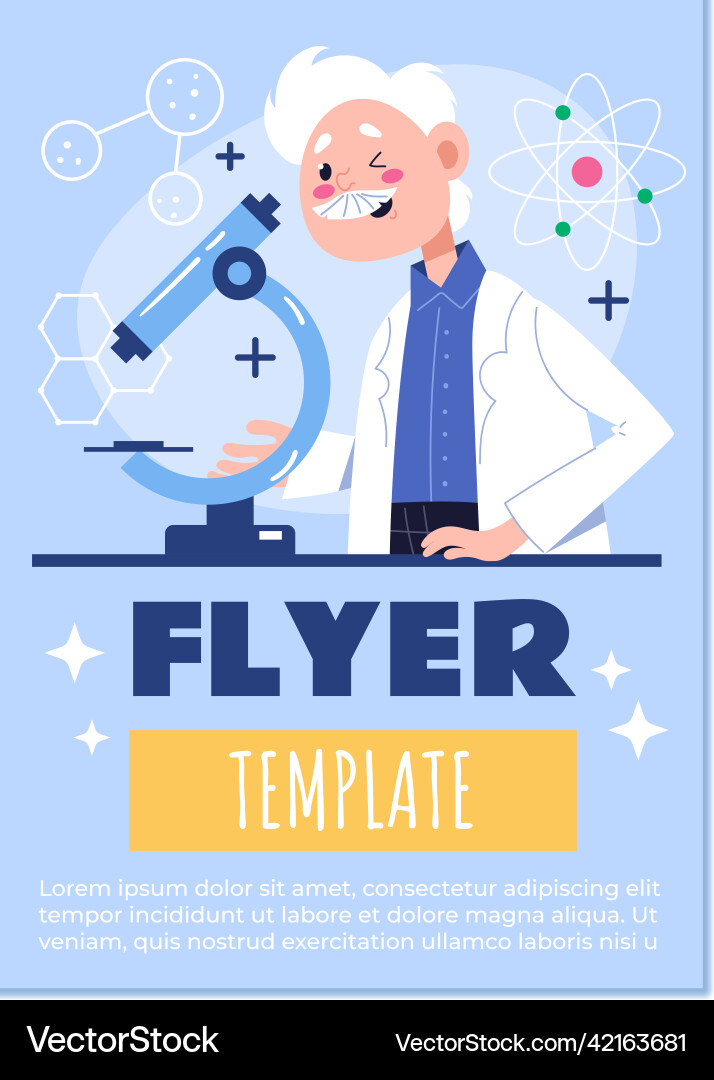 Science medical laboratory flyer poster Royalty Free Vector