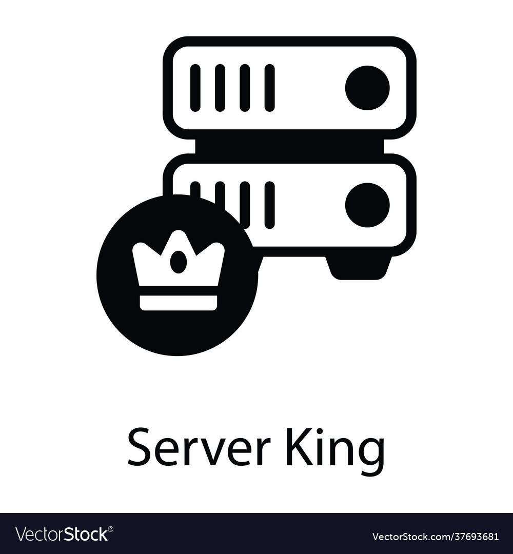 Server King Royalty Free Vector Image Vectorstock