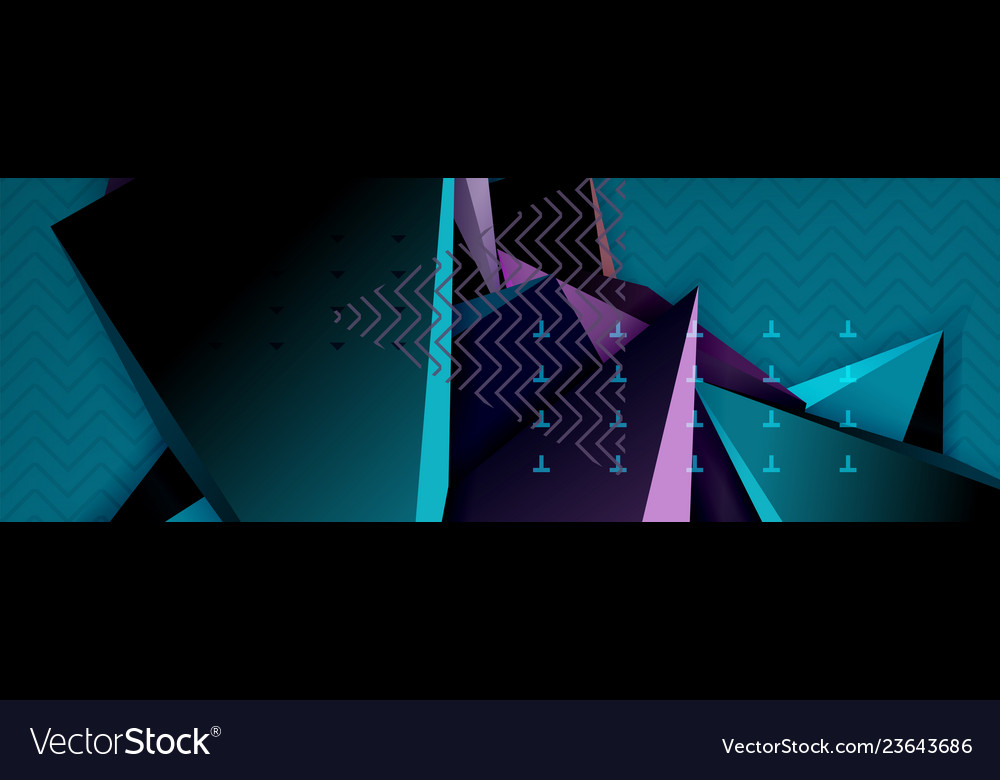 3d triangular shapes abstract background Vector Image