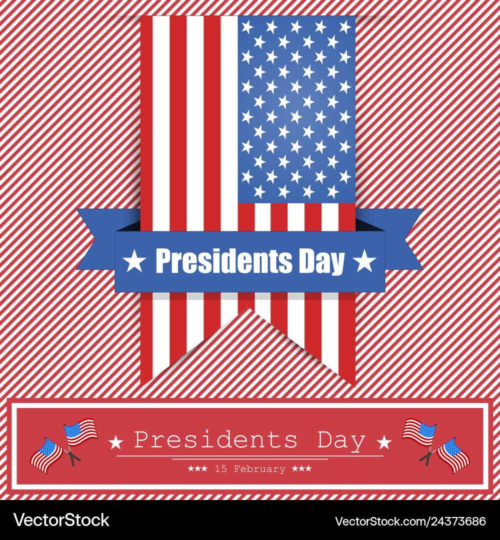 Banner president39s day on background Royalty Free Vector