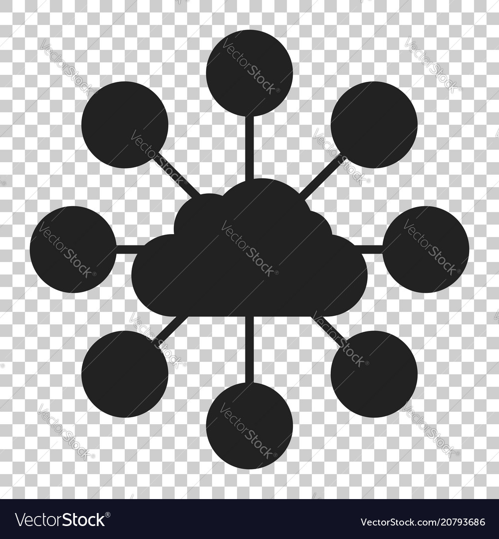 Cloud computing technology icon in flat style Vector Image