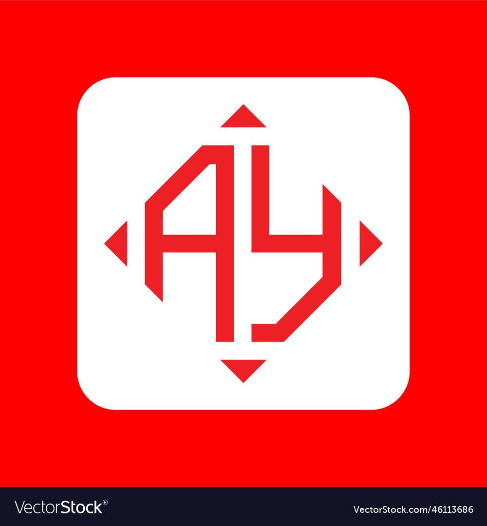 Creative simple initial monogram ay logo designs Vector Image