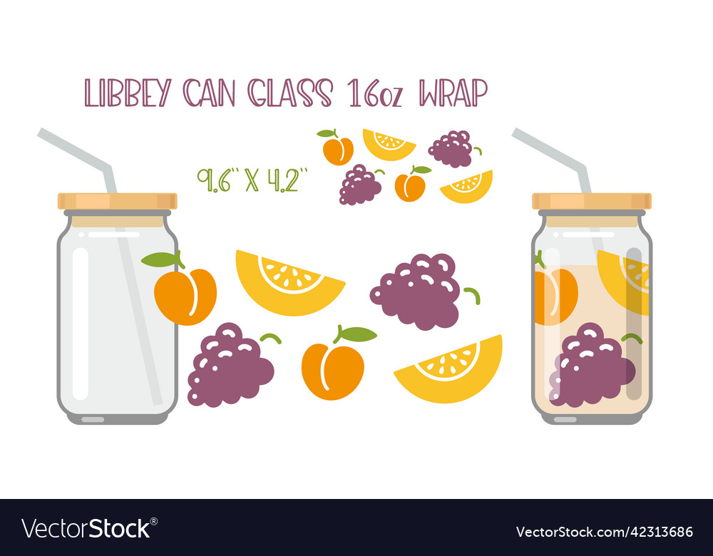 Printable full wrap for libby class can a pattern Vector Image