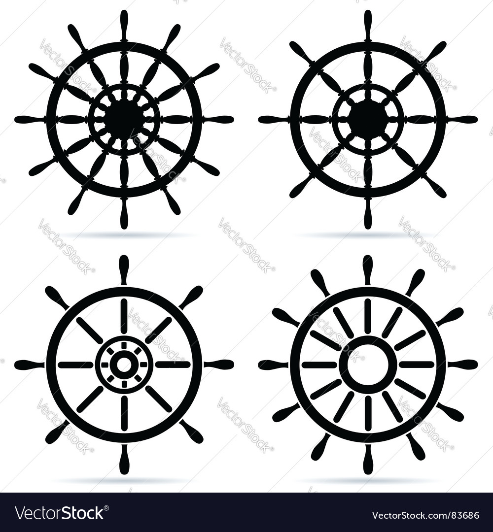 Steering wheels Royalty Free Vector Image - VectorStock