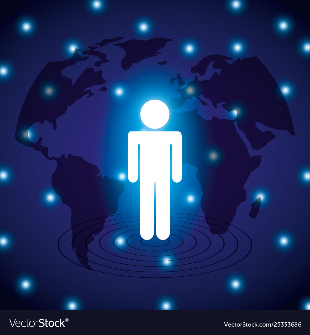 Tech world design Royalty Free Vector Image - VectorStock