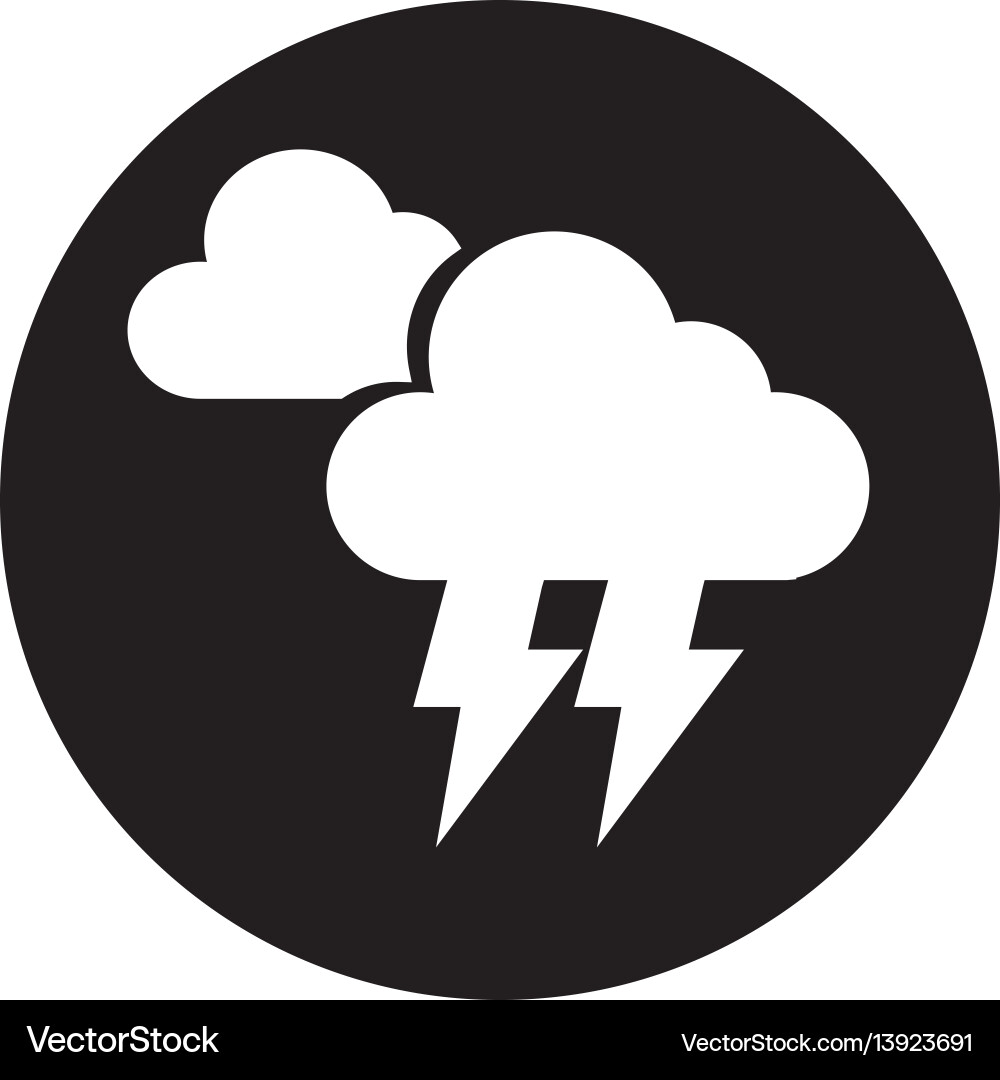Electric storm weather isolated icon Royalty Free Vector