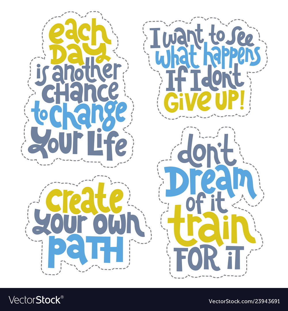 Fitness motivational quotes Royalty Free Vector Image