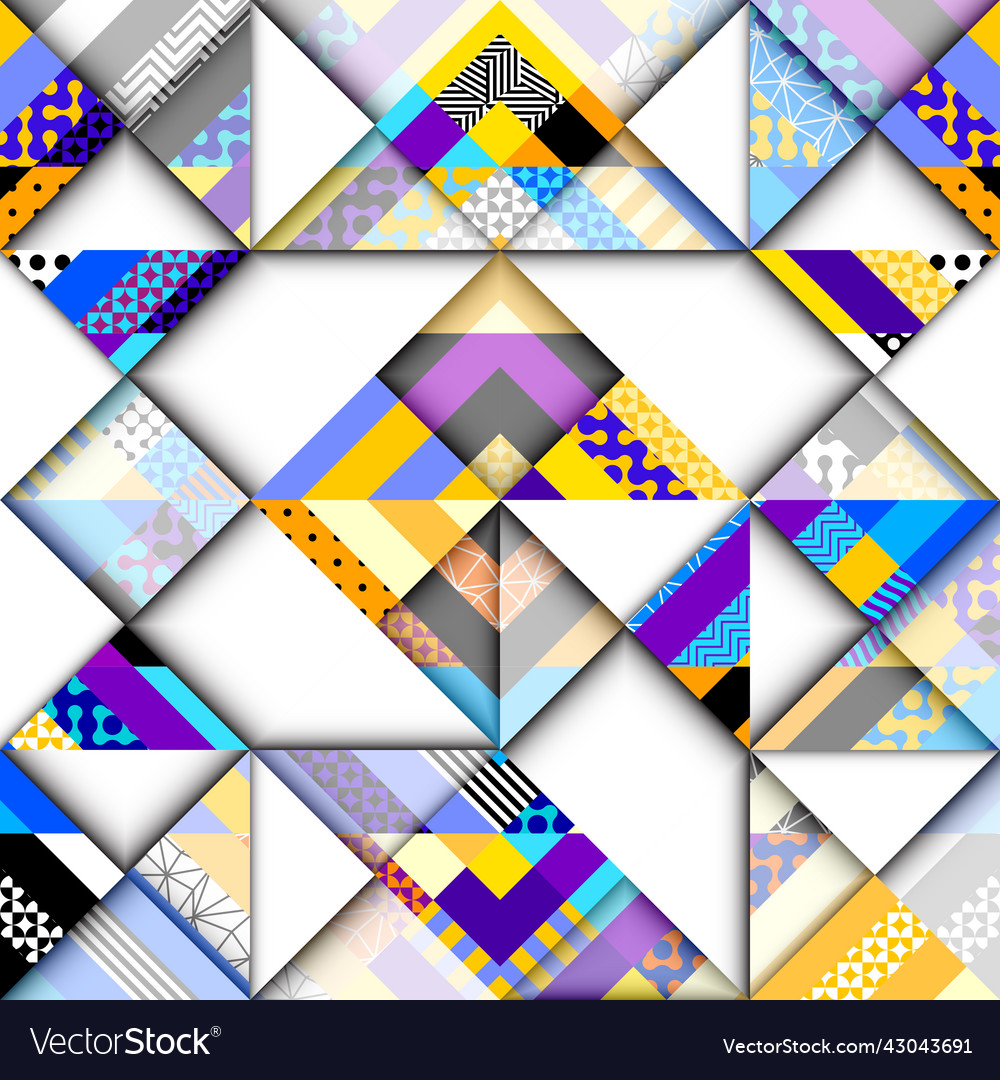 Geometric abstract pattern intersection style Vector Image