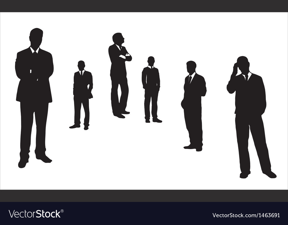 Men thinking in different postures Royalty Free Vector Image