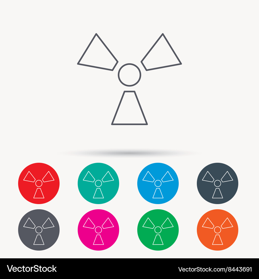 Radiation icon radiology sign Royalty Free Vector Image