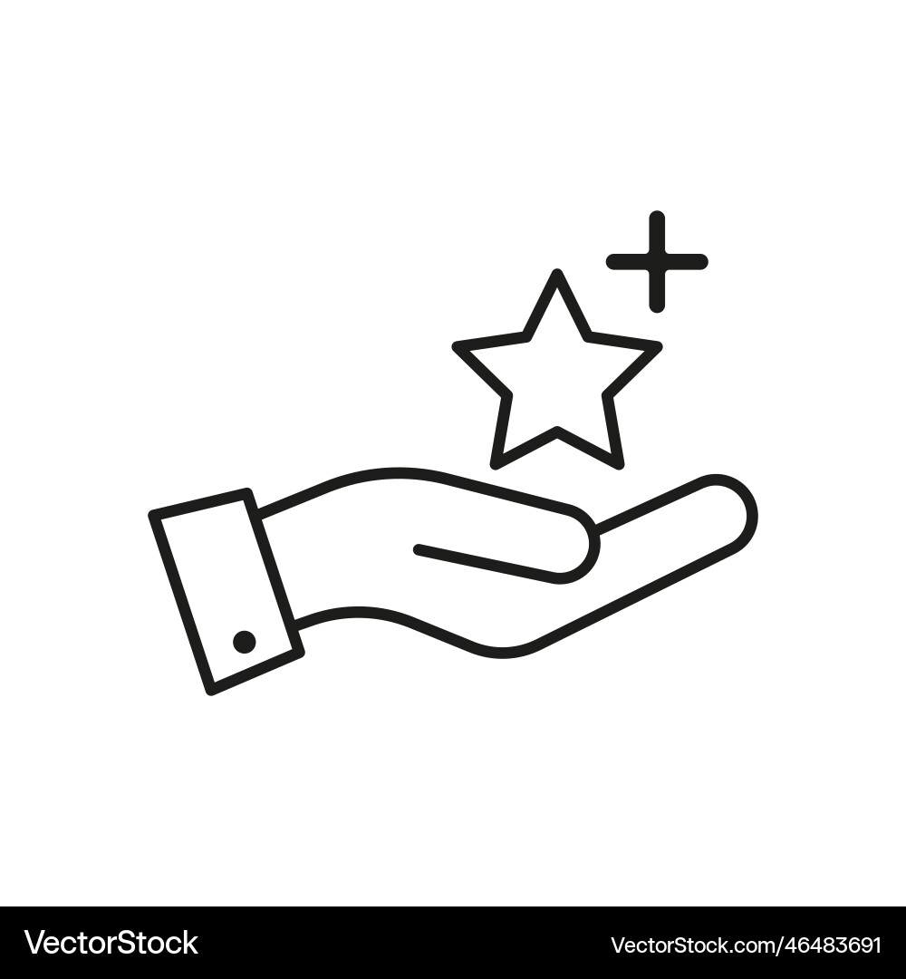 Service offer symbol line icon isolated on white Vector Image
