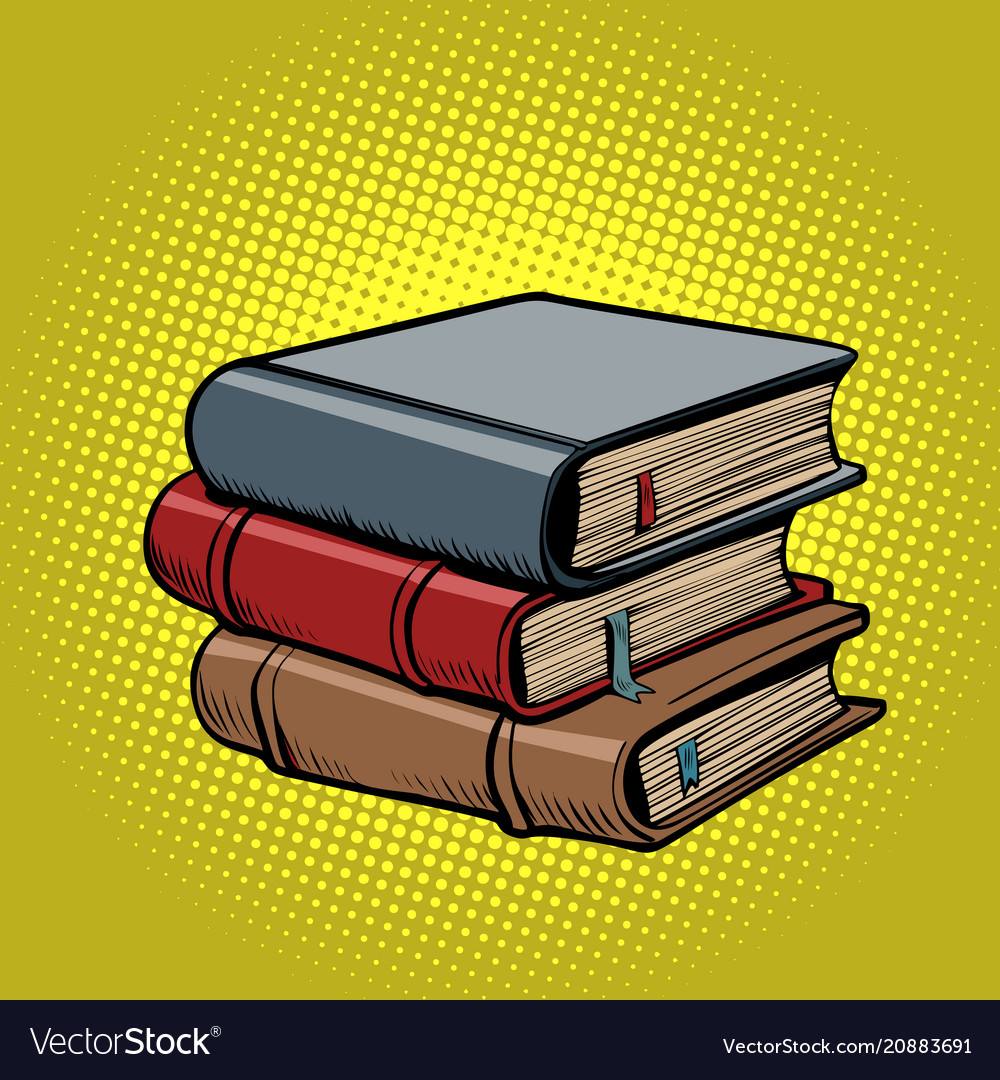 Stack old books Royalty Free Vector Image - VectorStock