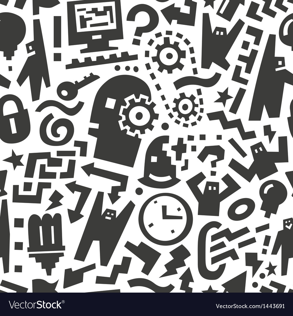 Thinking - seamless background Royalty Free Vector Image