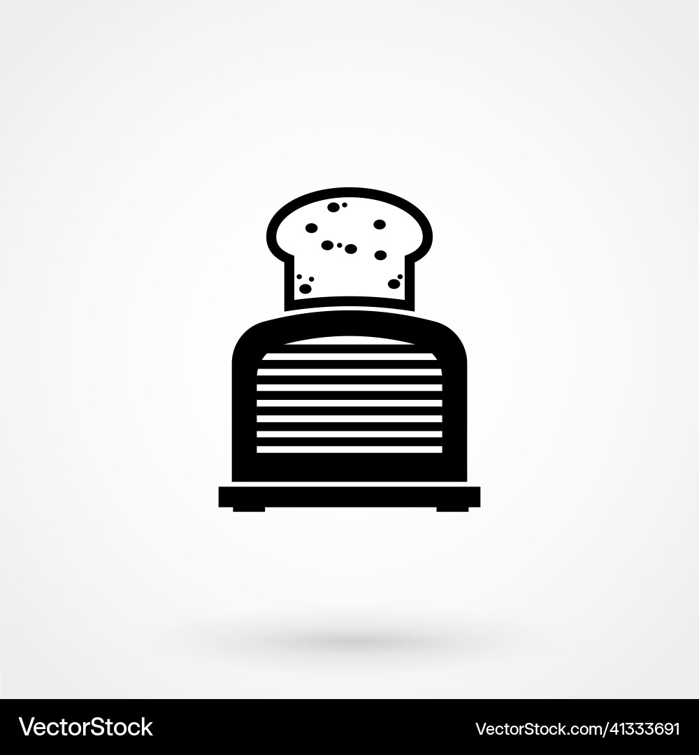 Toaster icon bread baker sign sandwich equipment Vector Image