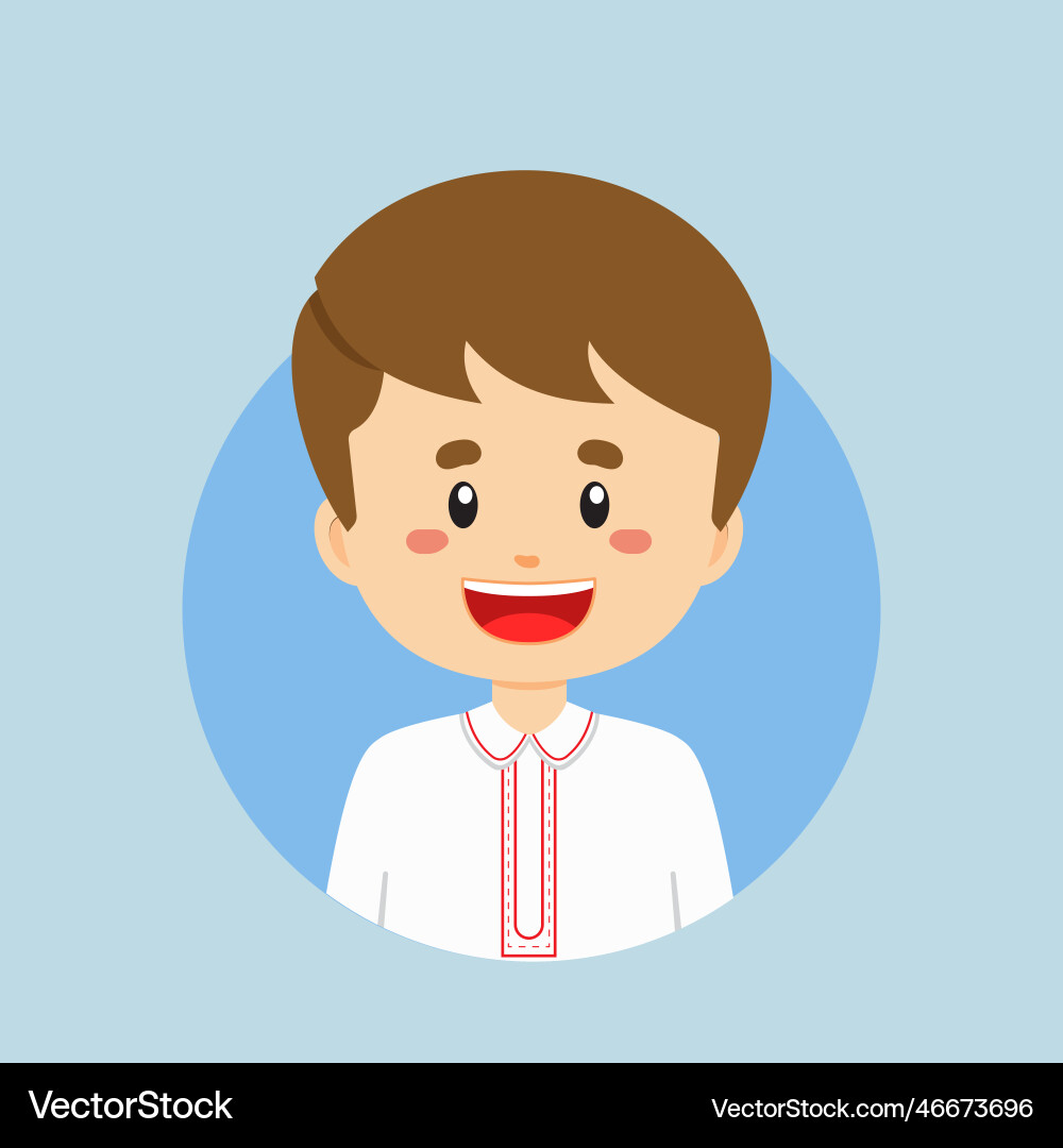 Avatar of a ukraine character Royalty Free Vector Image