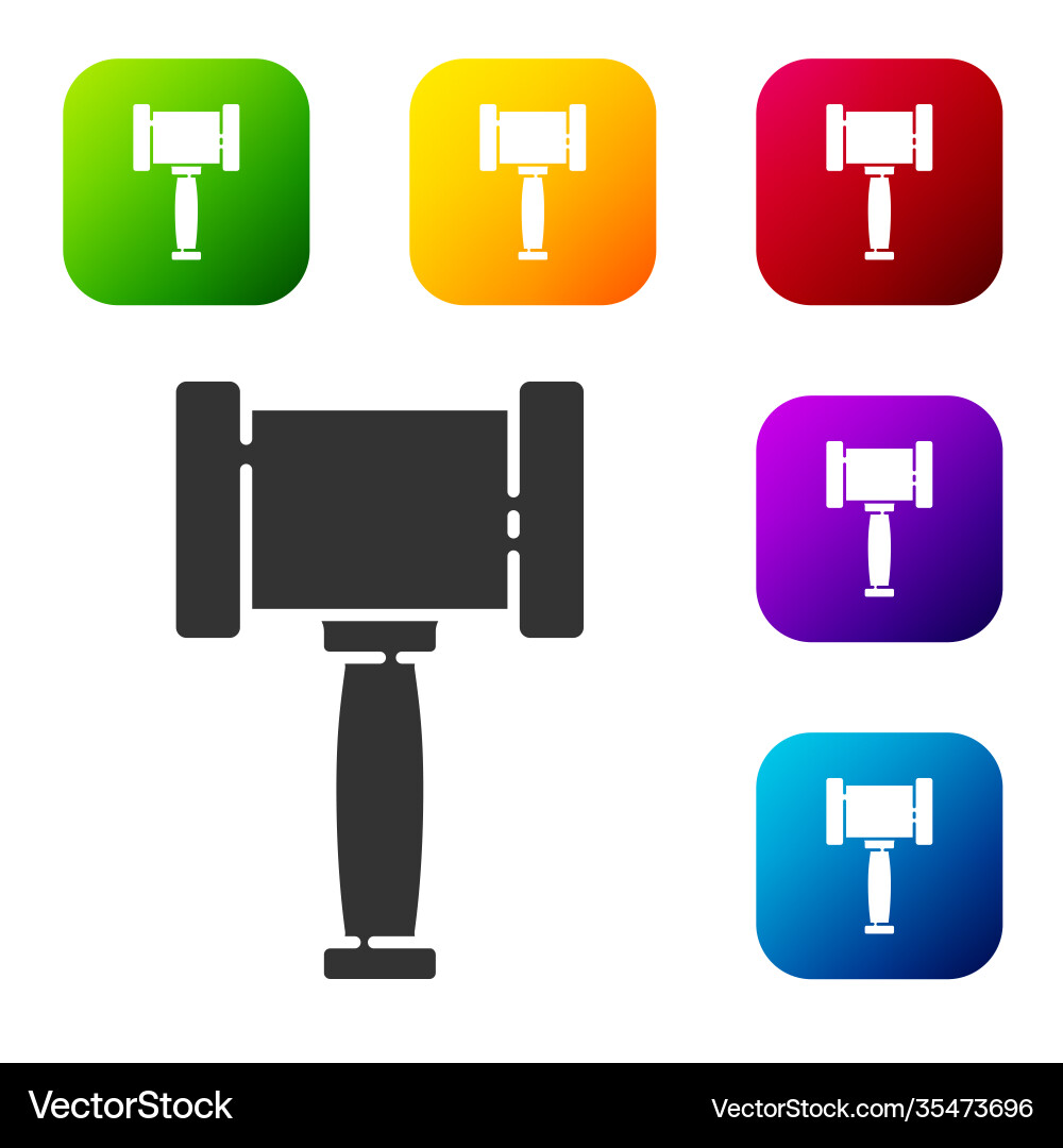 Black judge gavel icon isolated on white Vector Image