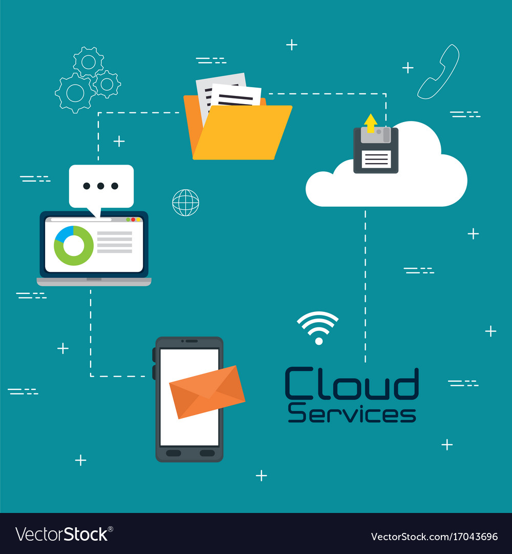 Cloud services design Royalty Free Vector Image