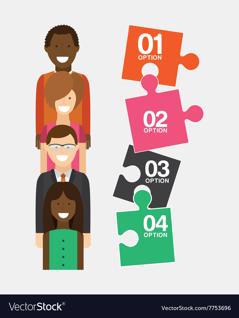 Collaborative concept design Royalty Free Vector Image